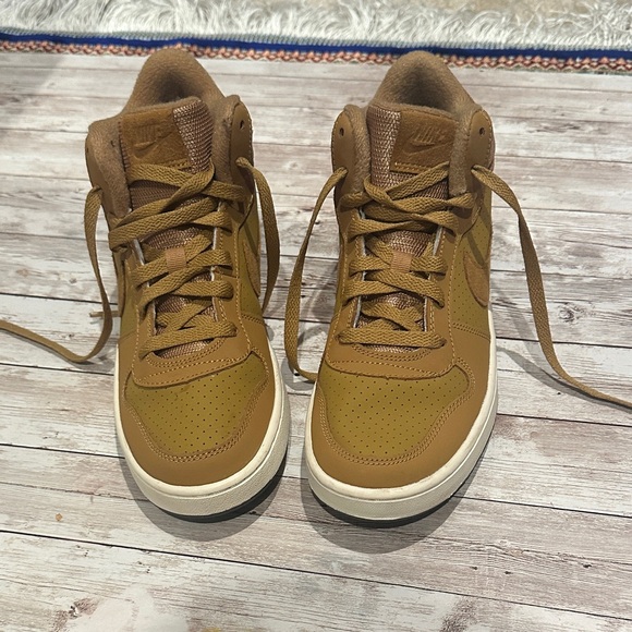 Nike | Shoes | Nike Boys 65 Tan Hightop Sneakers | Poshmark